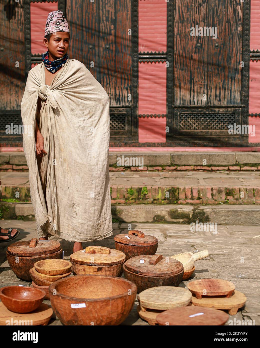 Nepal. 23rd Sep, 2022. A young boy from Raute community stands next to ...