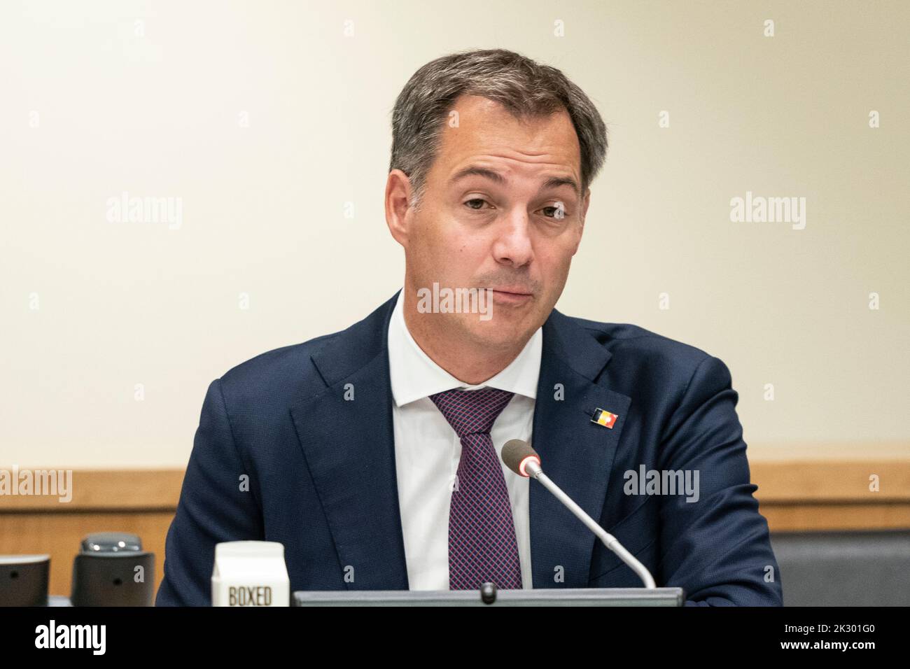 New York, NY - September 23, 2022: Prime minister of Belgium Alexander ...