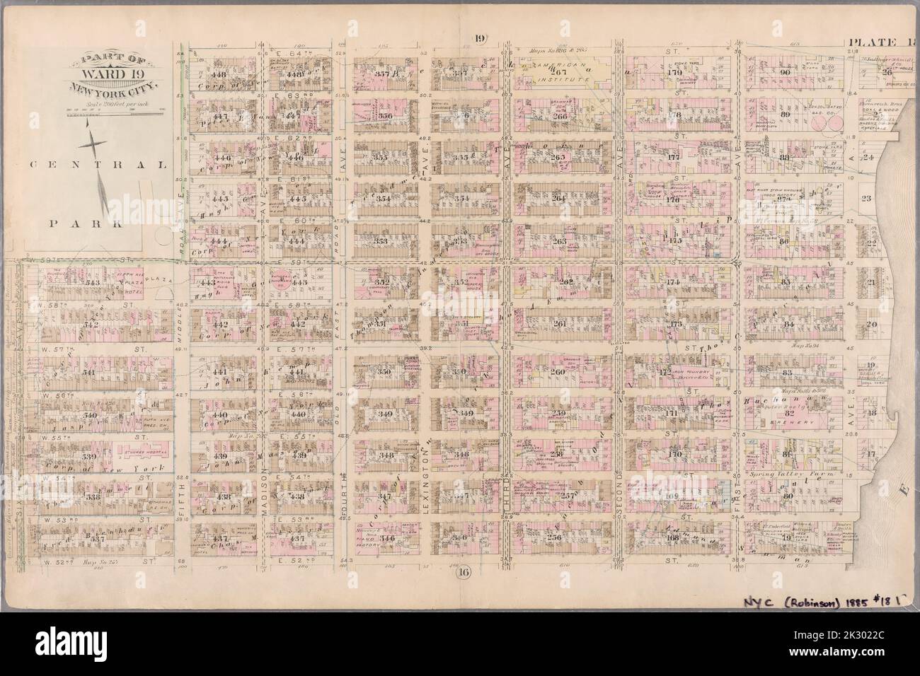 Cartographic, Maps. 1885. Lionel Pincus and Princess Firyal Map ...