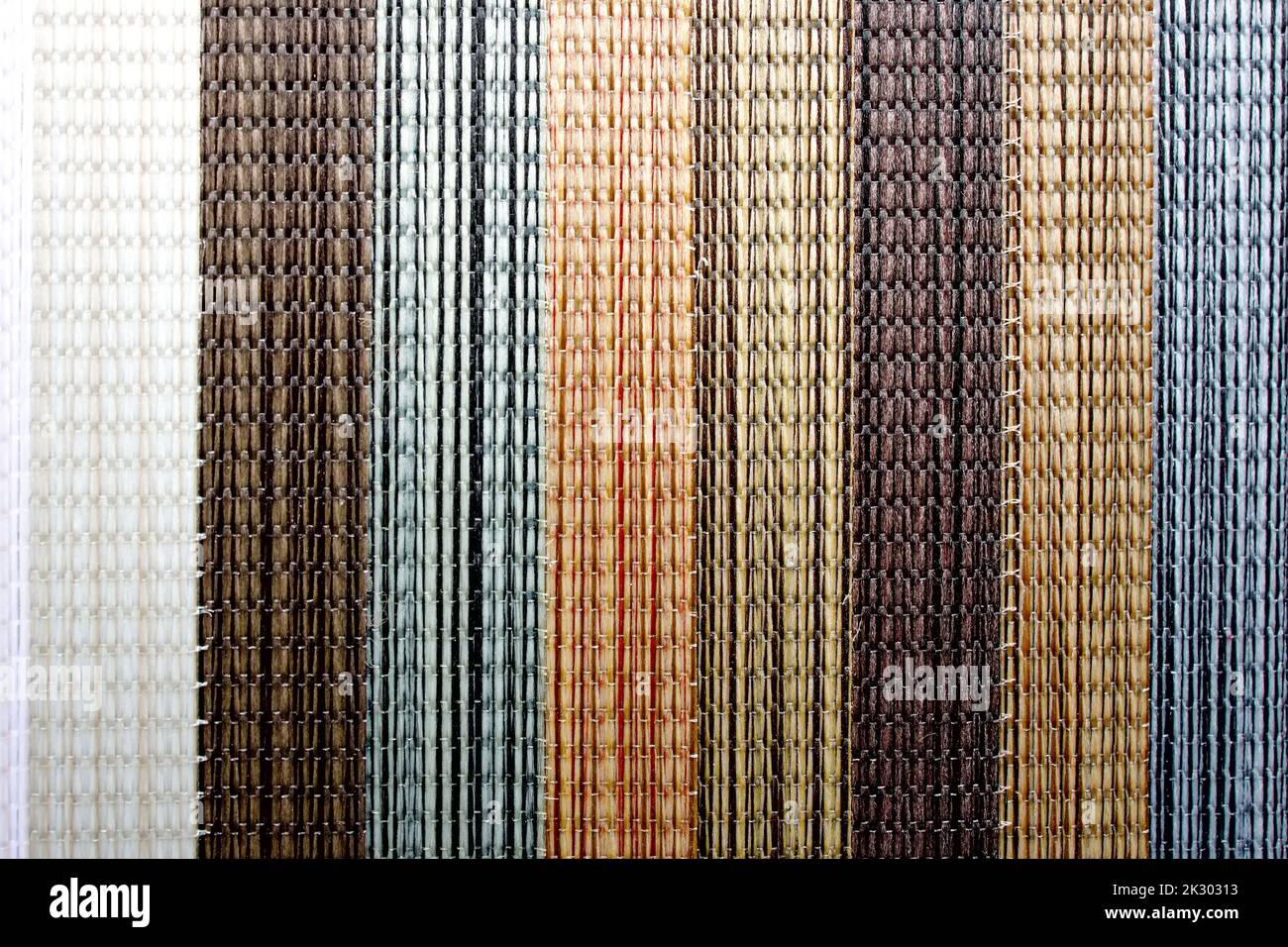 Multicolored fabric background. Variety of color of dense fabric. Color ...