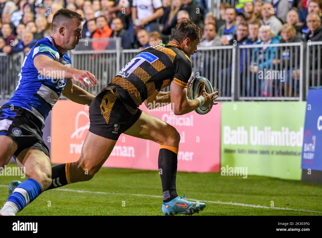 Bath, UK. 23rd Sep, 2022. 23rd Septemberl 2022, The Recreation Ground ...