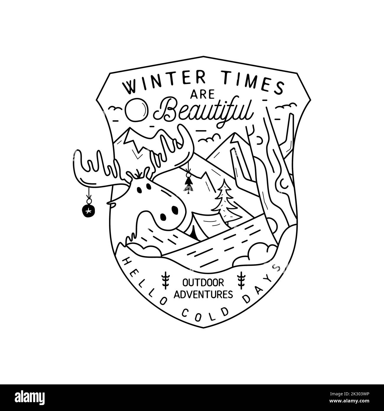 Winter times beautiful xmas Stock Vector Images - Alamy