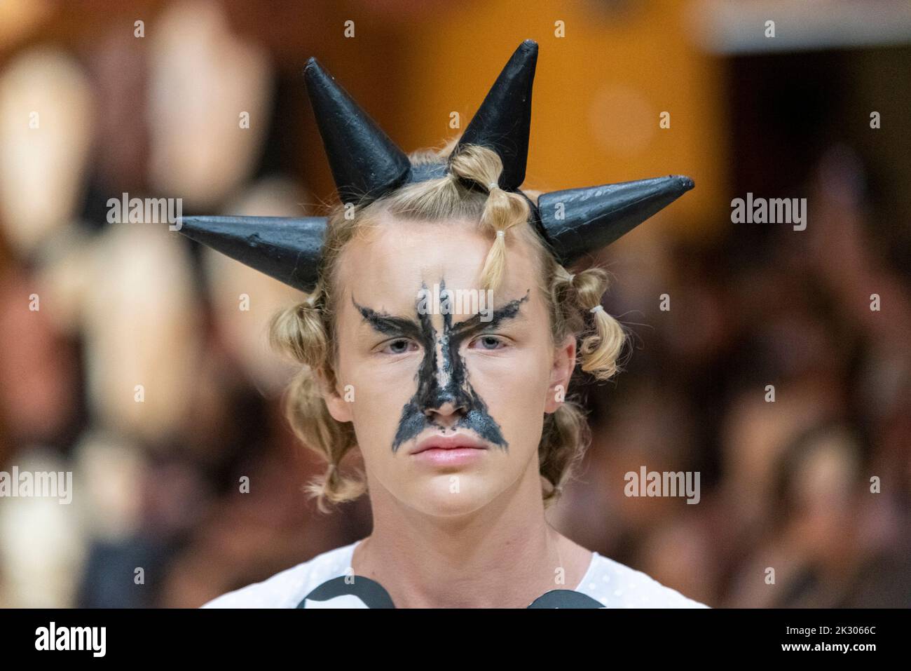 Model Charlie Beeny, modelling on catwalk for VIN+OMI 'Opinions' show ...