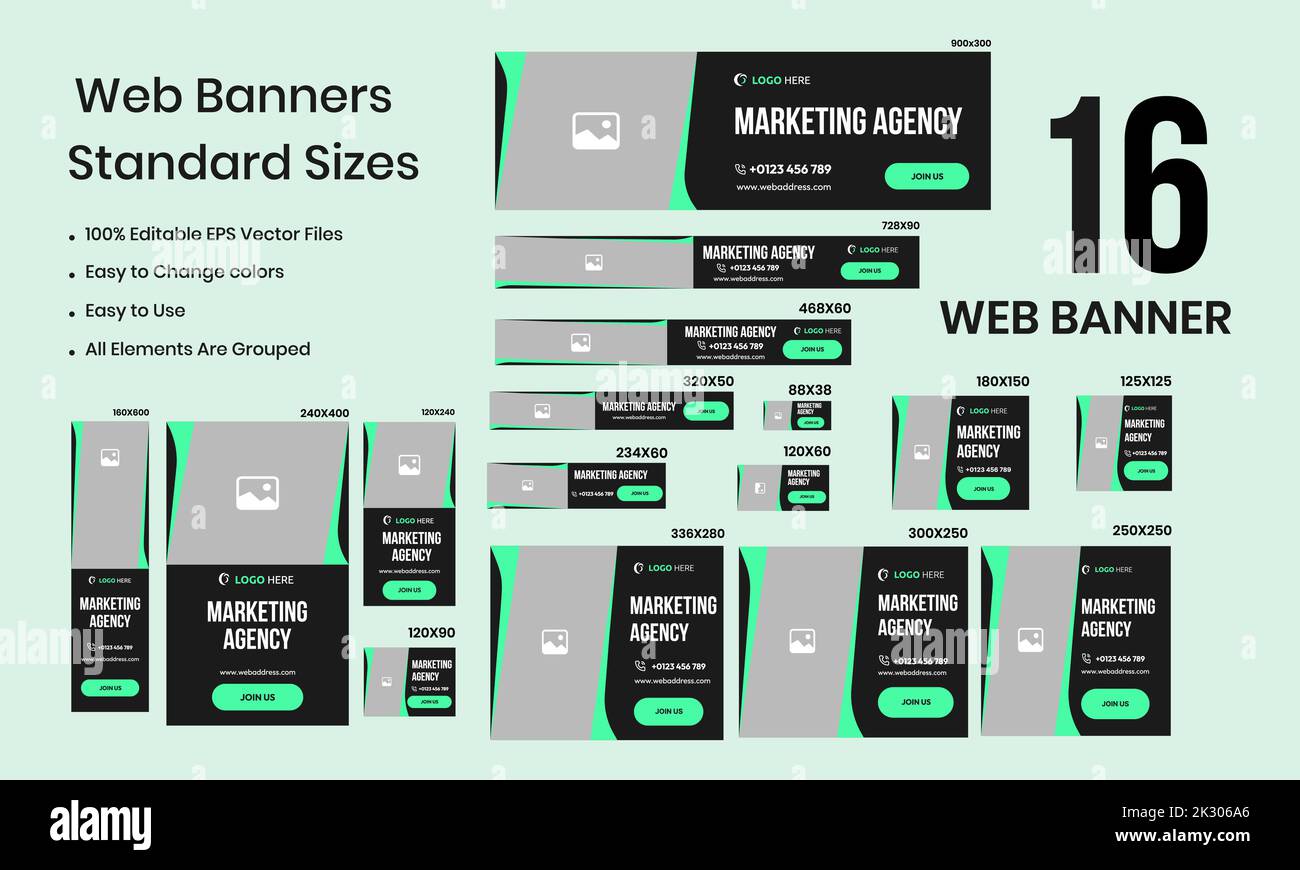 Marketing Agency Web Bundle Banner Design Stock Vector Image & Art - Alamy