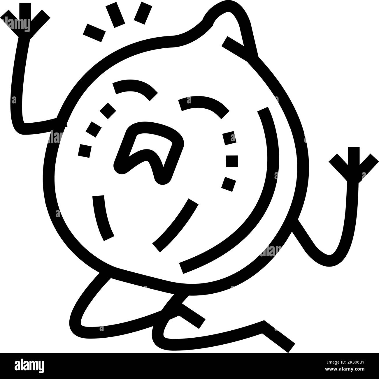 onion vegetable character line icon vector illustration Stock Vector ...