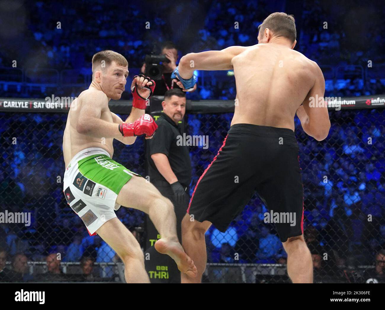 Brett Johns (left) and Jordan Winski in action during their ...