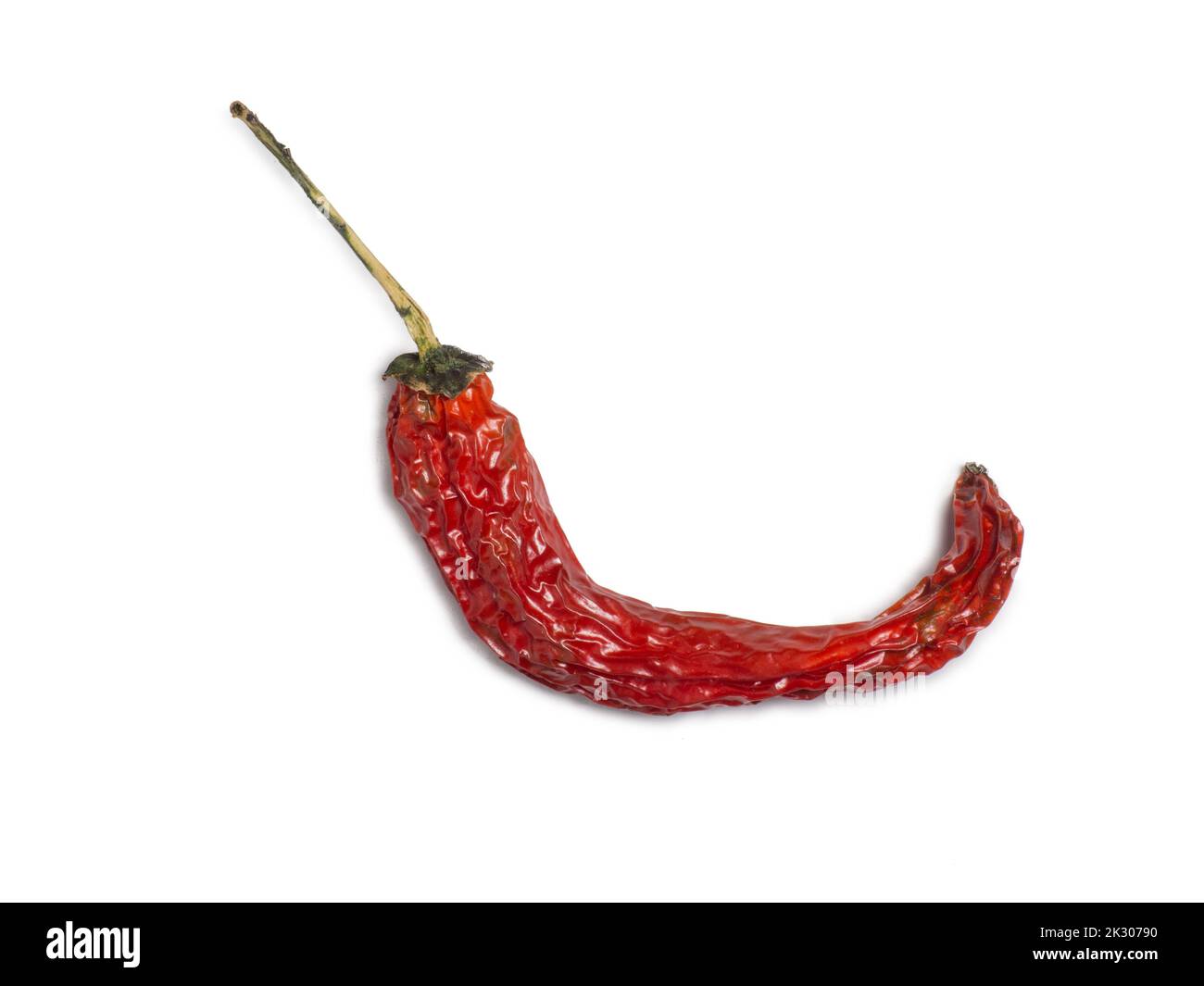 Dried red pepper on a white background. Ingredient for dishes. Spice ...