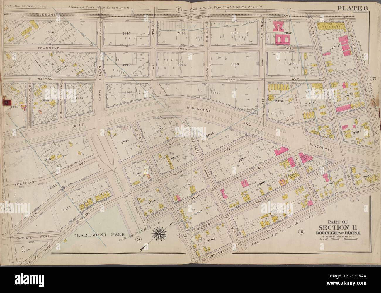 Cartographic, Maps. 1911. Lionel Pincus and Princess Firyal Map Division. Bronx (New York, N.Y ...