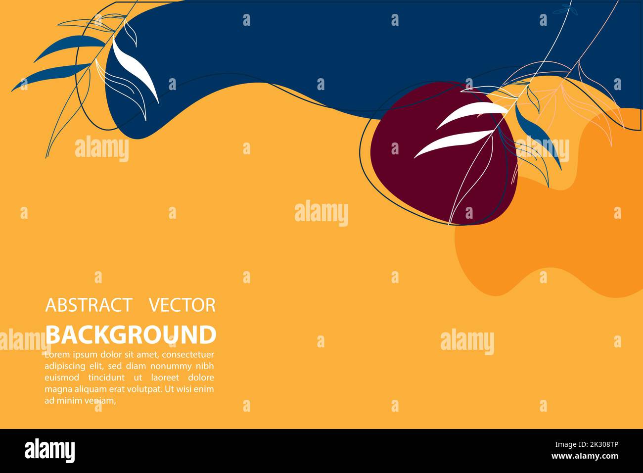 An illustration of abstract artistic background with editable texts ...