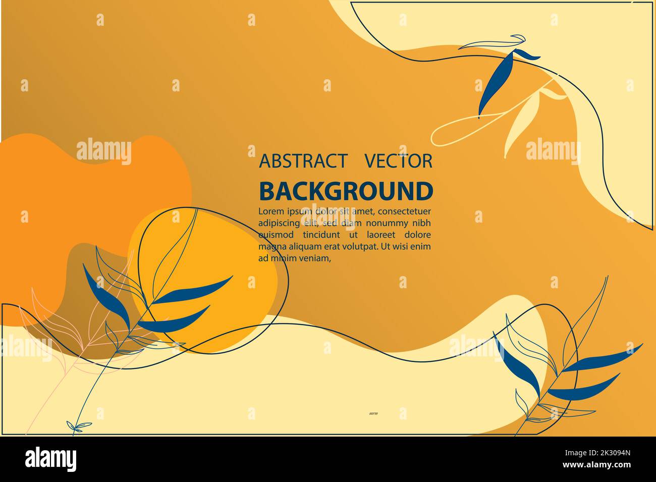 An illustration of abstract artistic background with editable texts ...