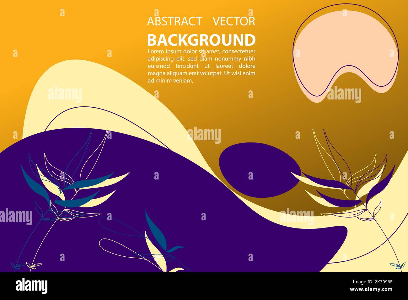 An illustration of abstract artistic background with editable texts ...