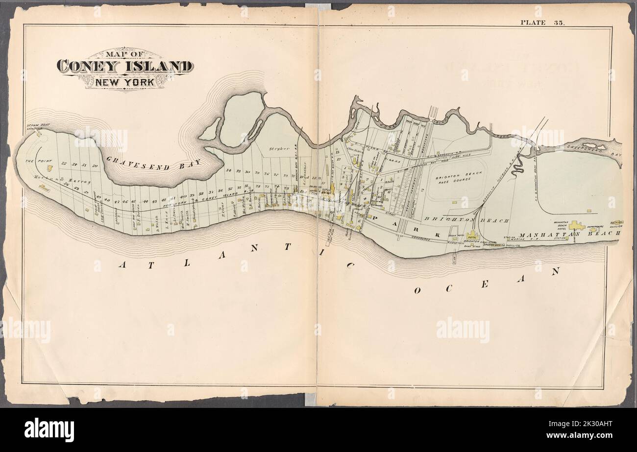Map of coney island hi-res stock photography and images - Alamy