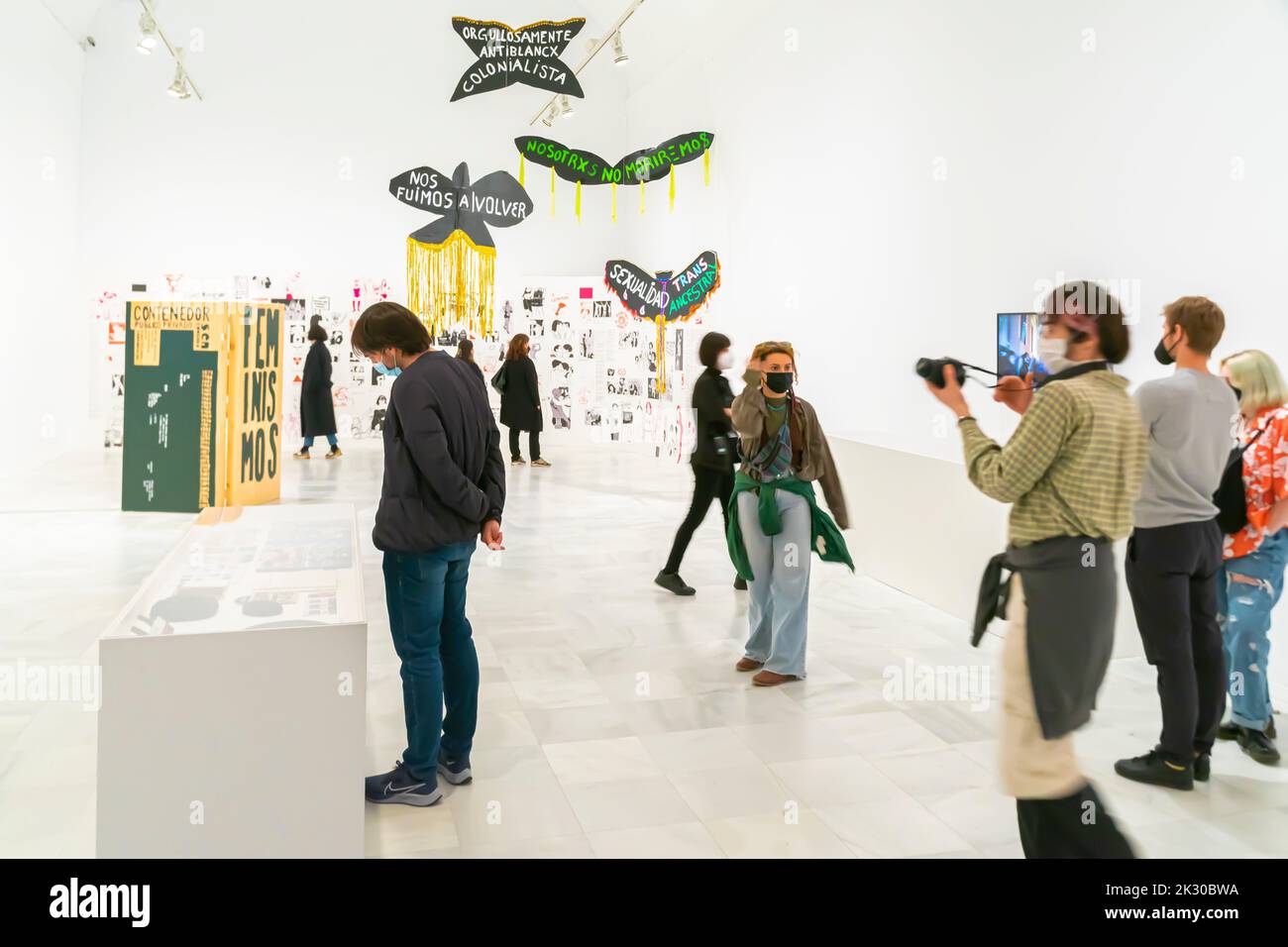 Visitors in Fenismos room - A room of the new Reina Sofía museum ...