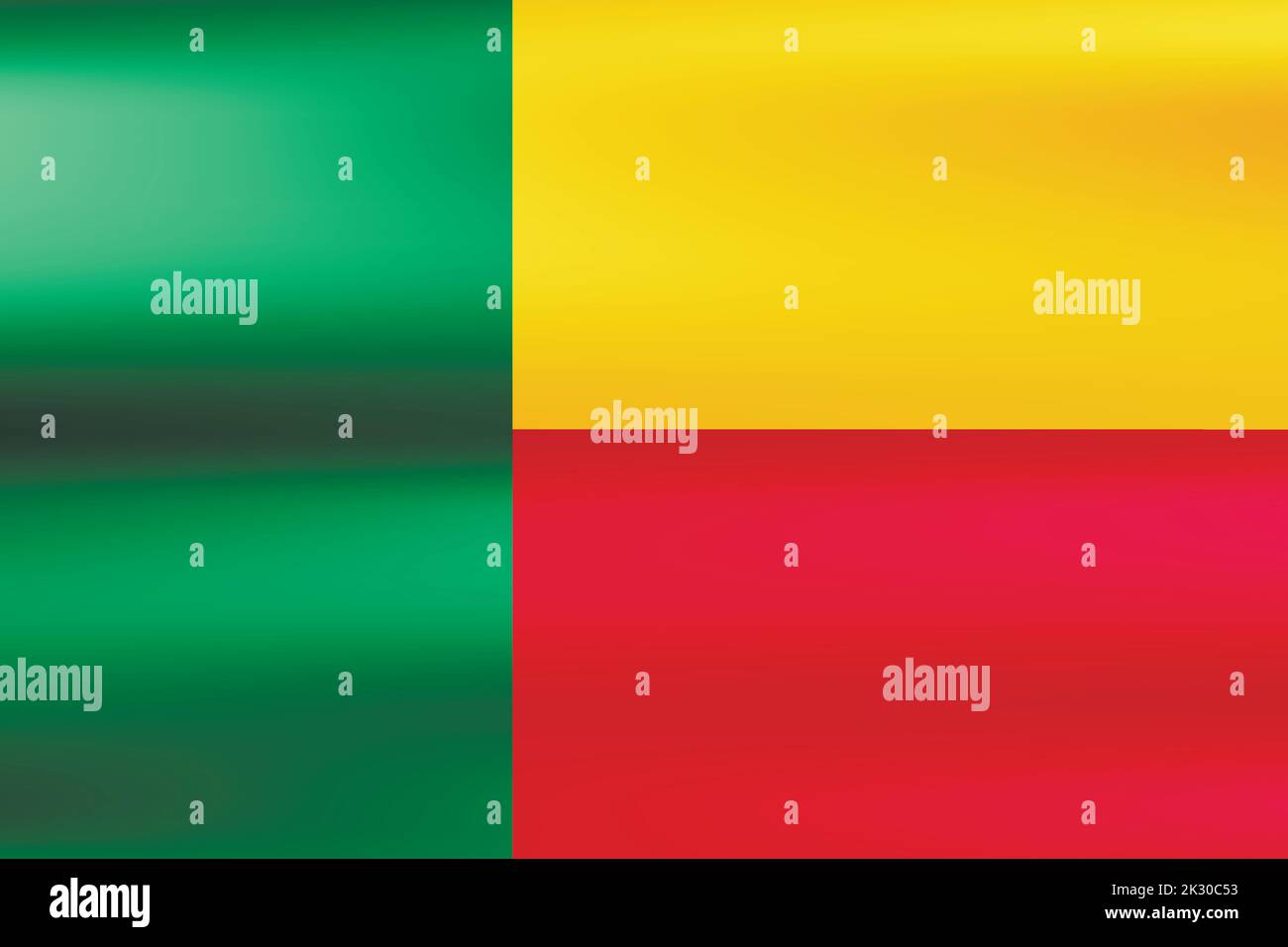 Flag of Benin. National symbol in official colors. Template icon ...