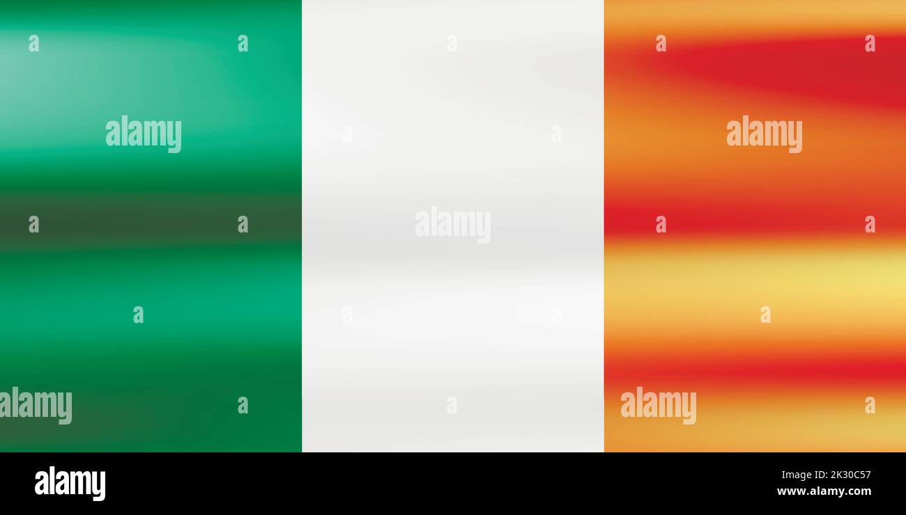 Flag of Ireland. Irish national symbol in official colors. Template ...