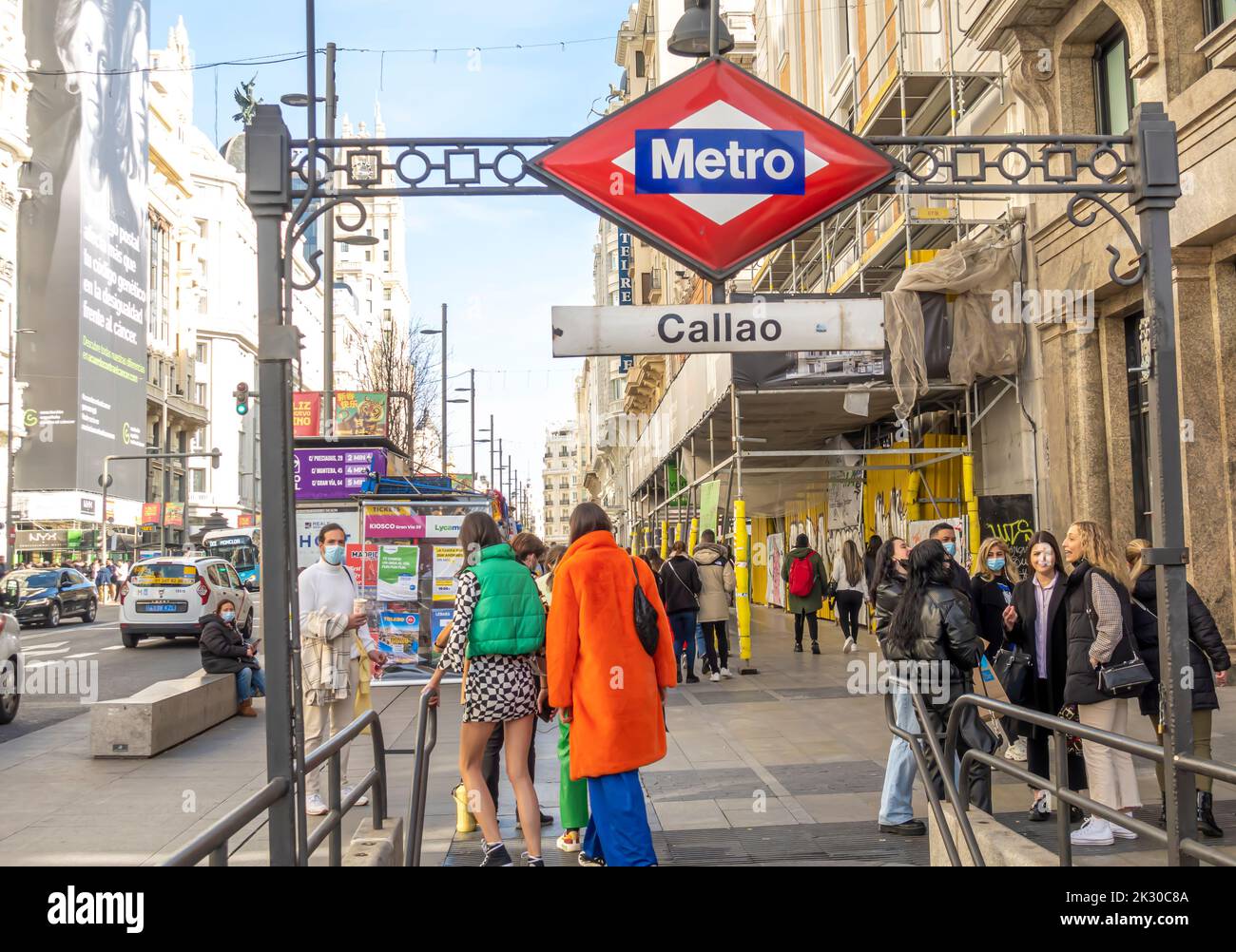 Callao metro entrance sign hi-res stock photography and images - Alamy