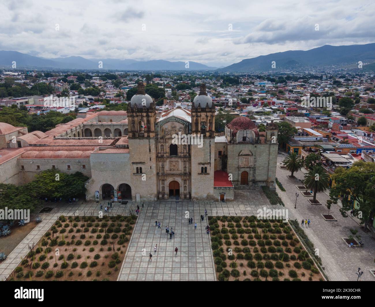 Aerial view of Temple of Santo Domingo, in Oaxaca, Mexico Stock Photo ...