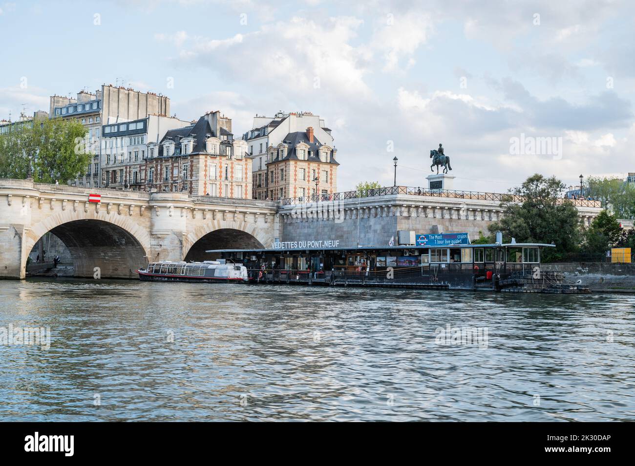 Paris, France - August 26 2022: Pont Neuf, the oldest standing bridge ...