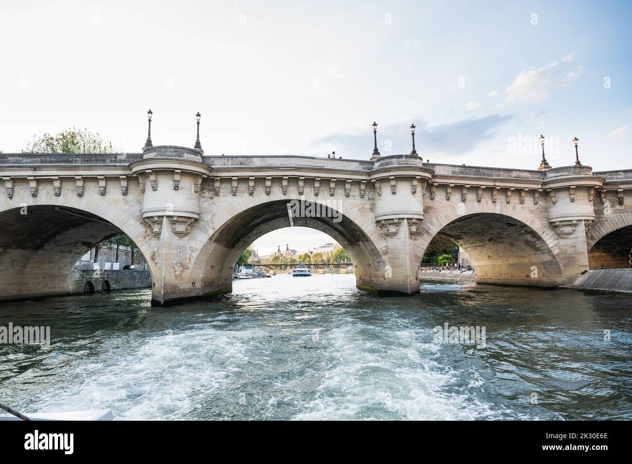 Paris, France - August 26 2022: Pont Neuf, the oldest standing bridge ...
