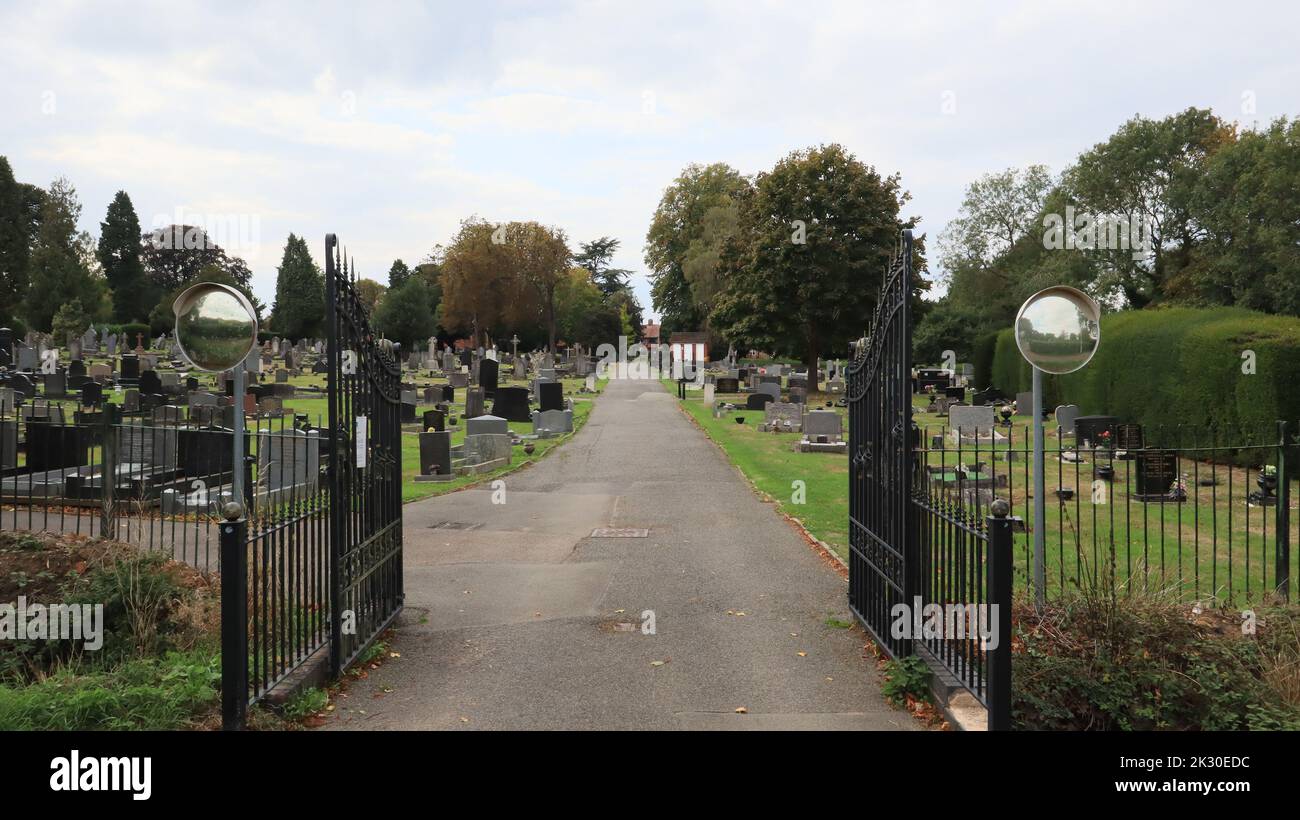 Churchyard in Autumn Stock Photo - Alamy