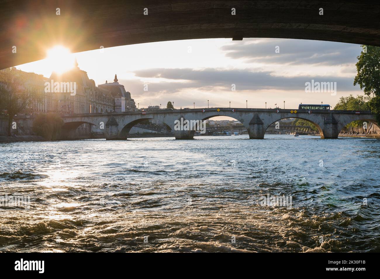 Paris, France - August 26 2022: Bridge Pont des Arts, Paris, France ...