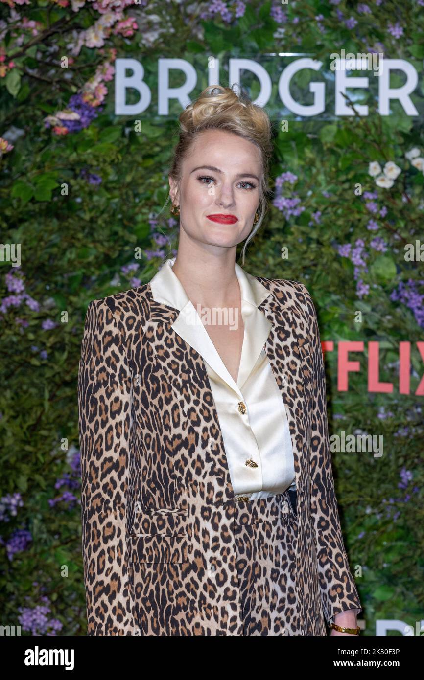 Jessica Madsen attends the World Premiere of "Bridgerton" Season 2 at ...