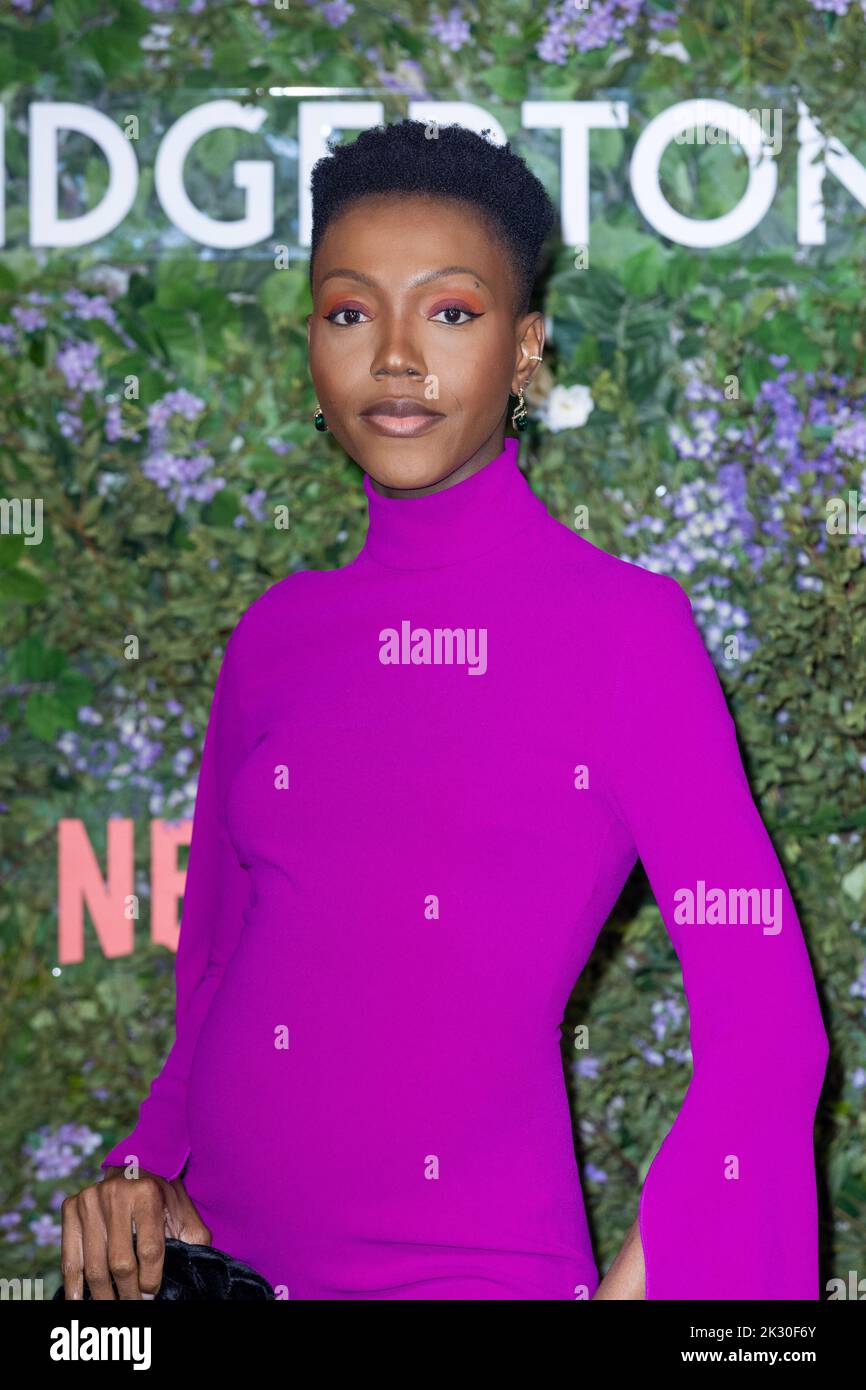 Violet Ezedimora attends the World Premiere of "Bridgerton" Season 2 at ...