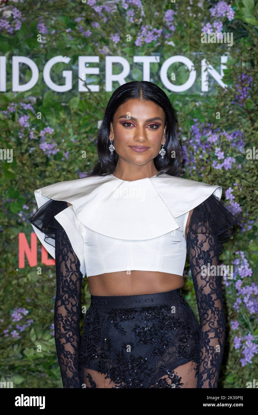 Simone Ashley attends the World Premiere of "Bridgerton" Season 2 at ...