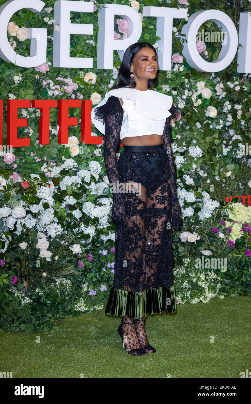 Simone Ashley attends the World Premiere of "Bridgerton" Season 2 at ...