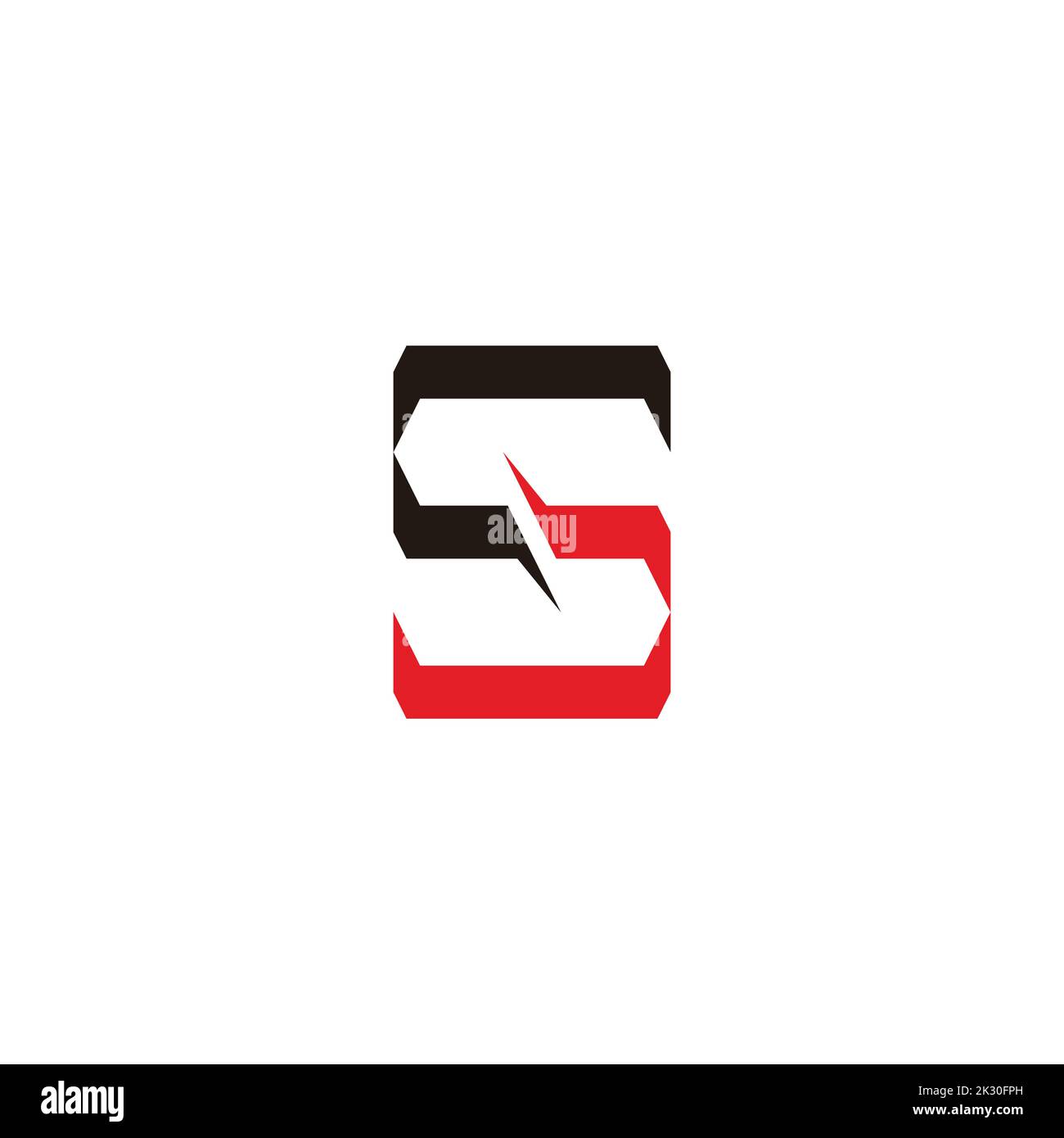 letter s slice simple geometric logo vector Stock Vector Image & Art ...