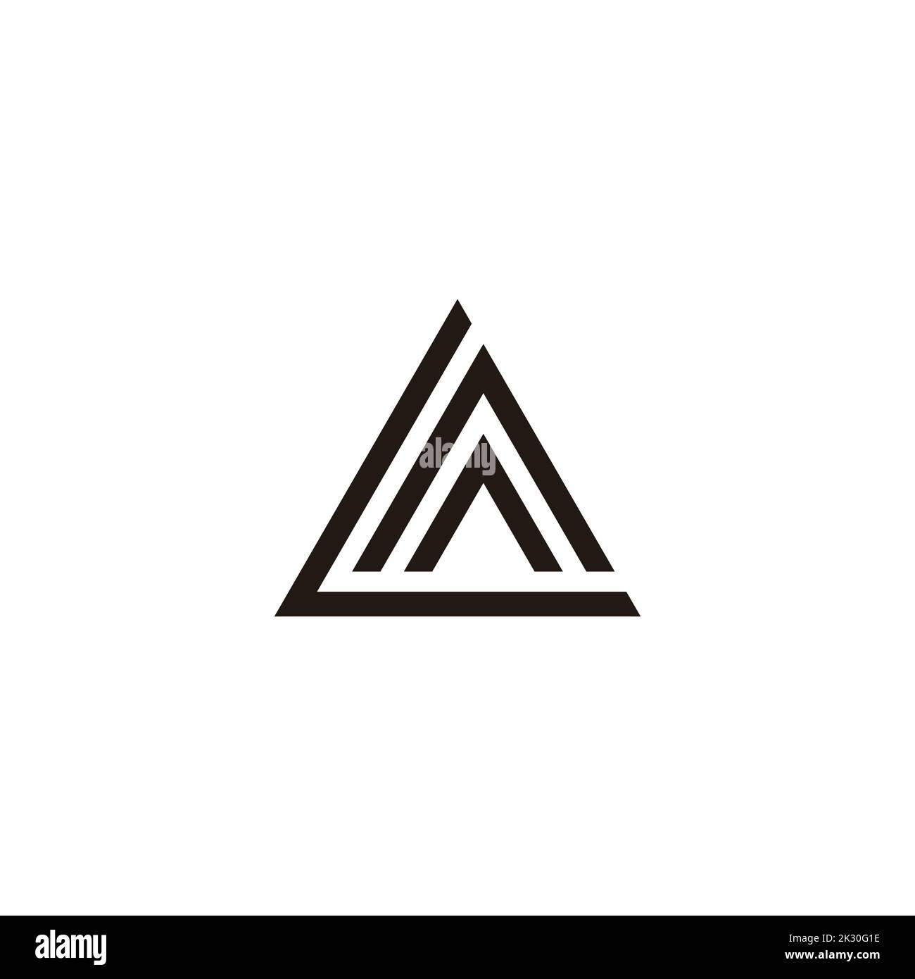 letter la stripes geometric line triangle logo vector Stock Vector ...