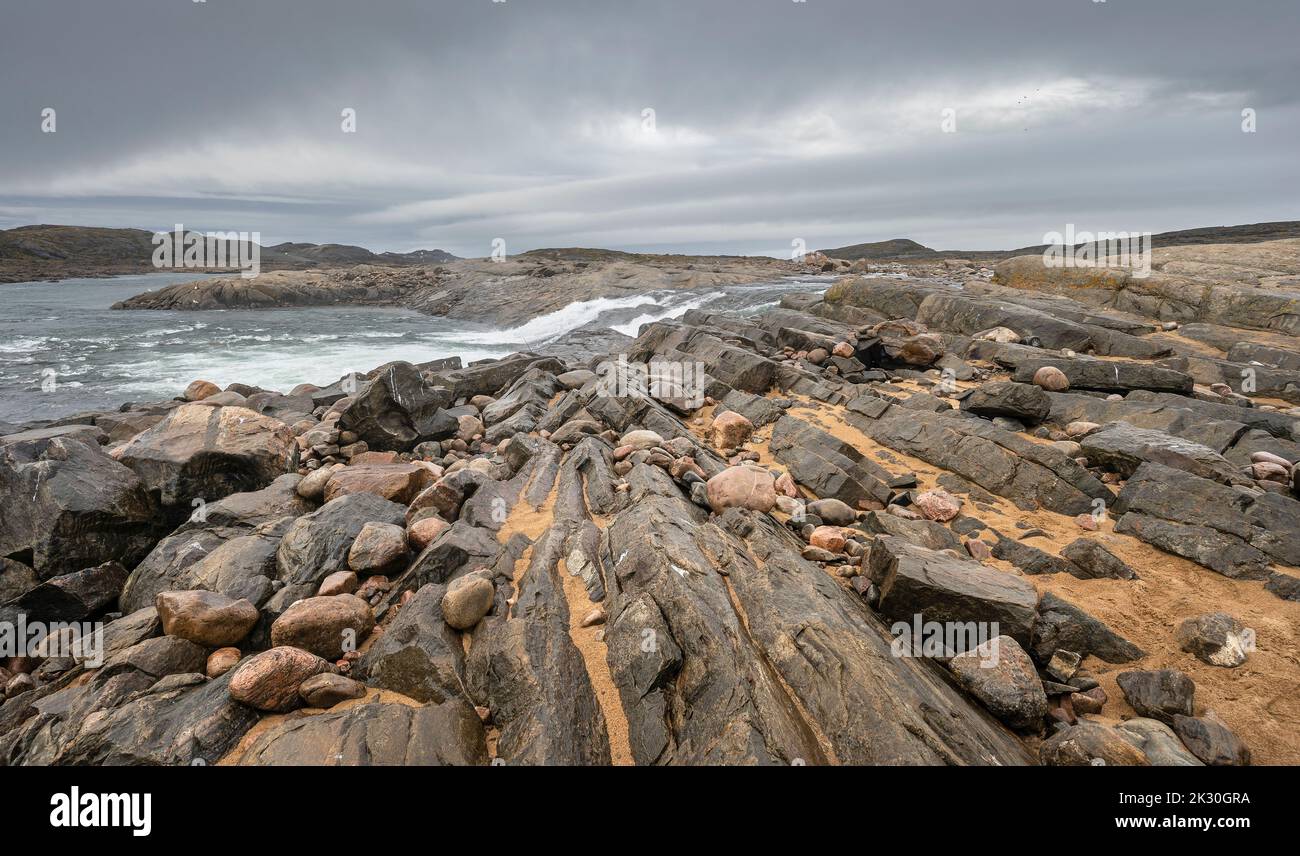 Rock formations on the Sylvia Grinnell River in Sylvia Grinnell ...
