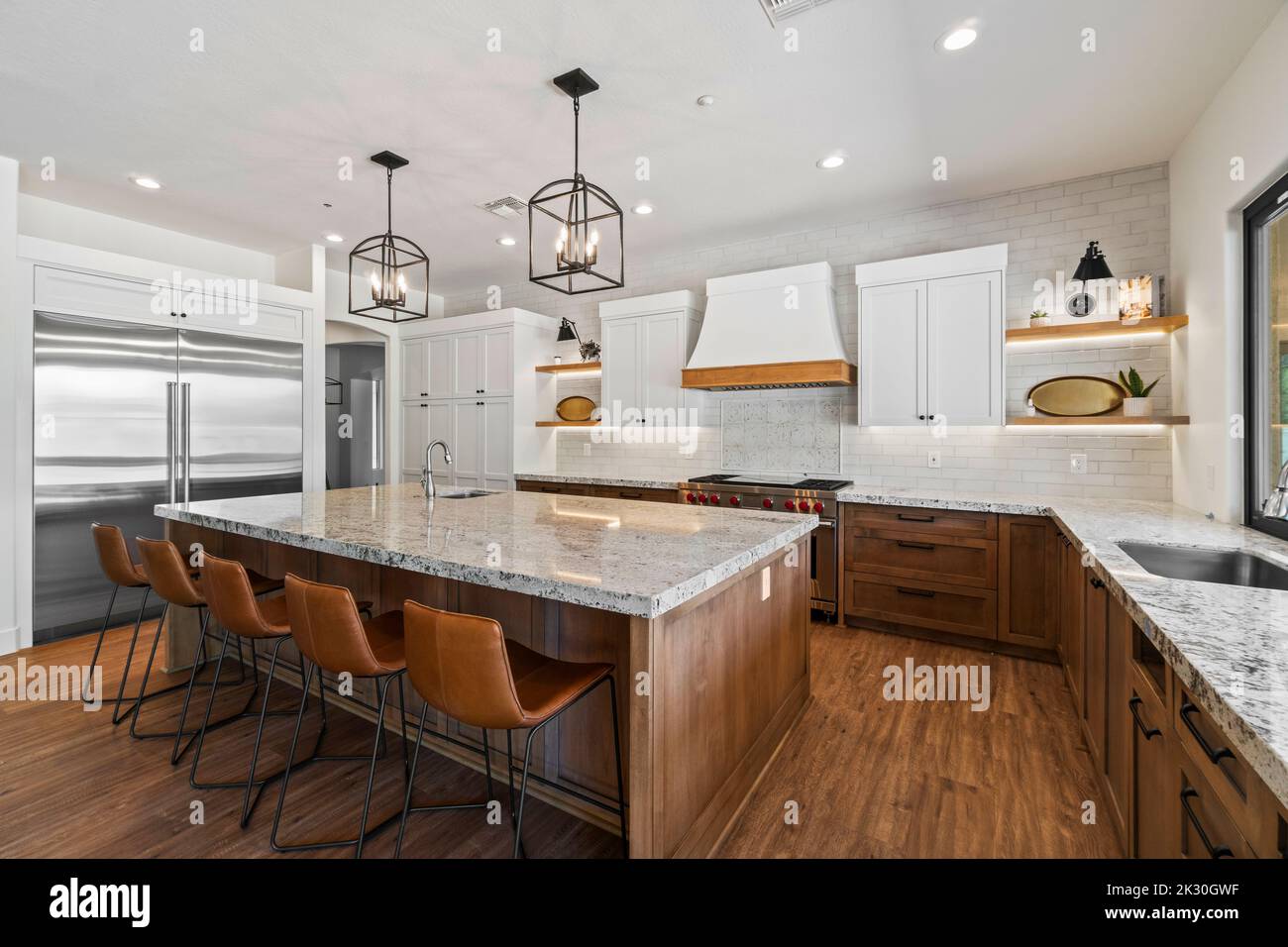 Warm kitchen interior Stock Photo - Alamy