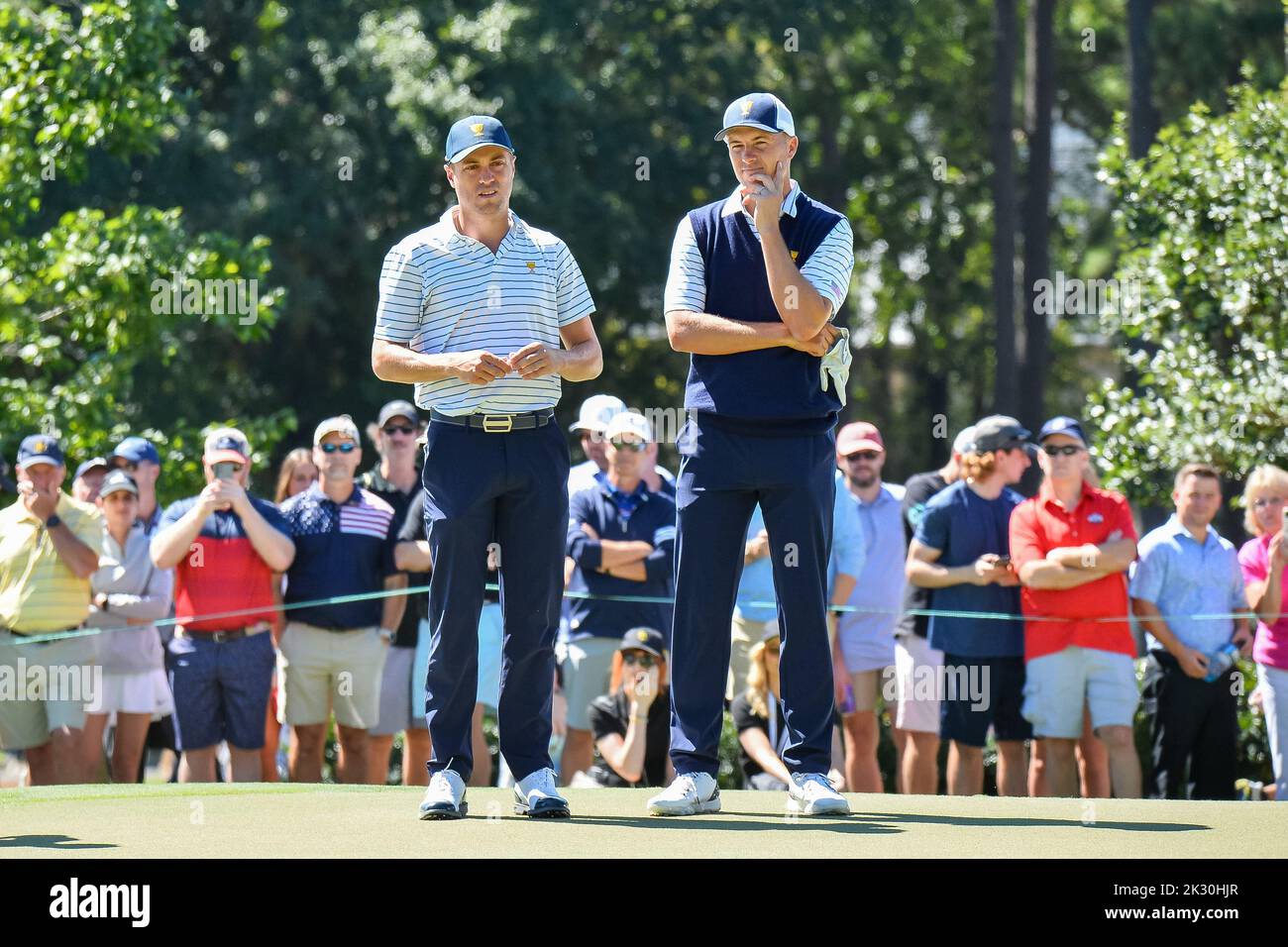 Charlotte, NC, USA. 23rd Sep, 2022. Jordan Spieth and Justin Thomas on ...