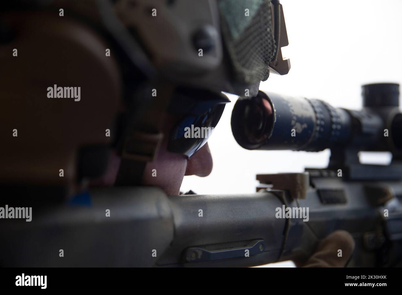 U.S. Marine Corps Sgt. Eric Dennin, a scout sniper with Battalion ...