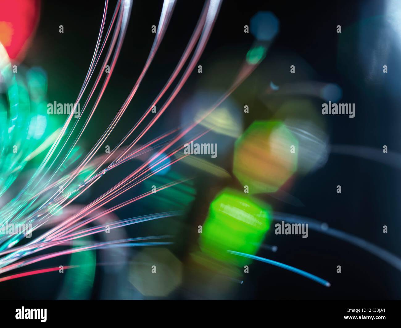 Close-up of fiber optic cables Stock Photo - Alamy