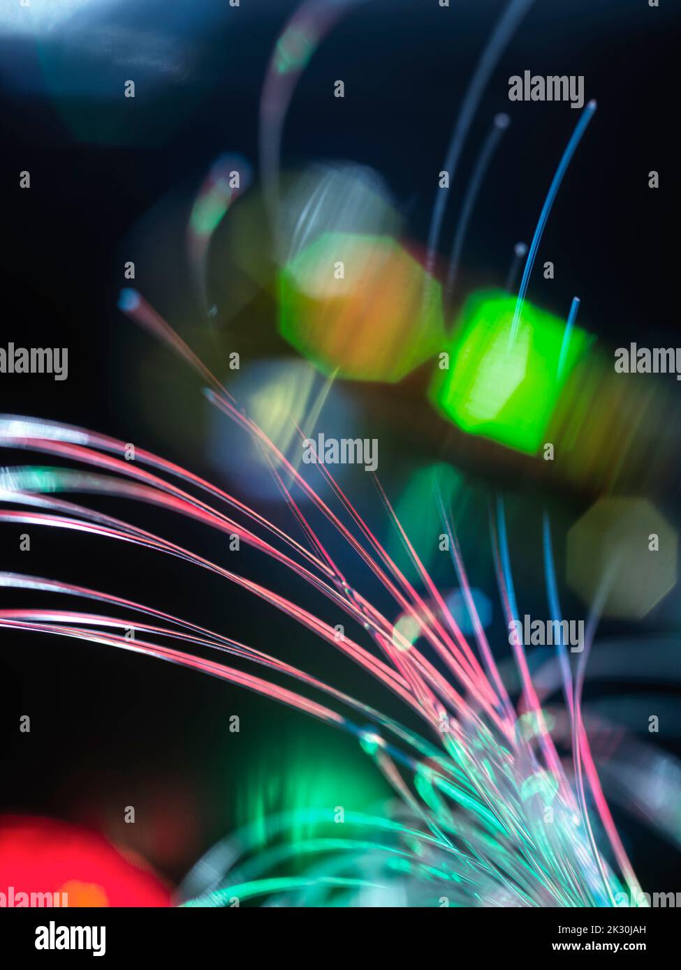 Close-up of fiber optic cables Stock Photo - Alamy