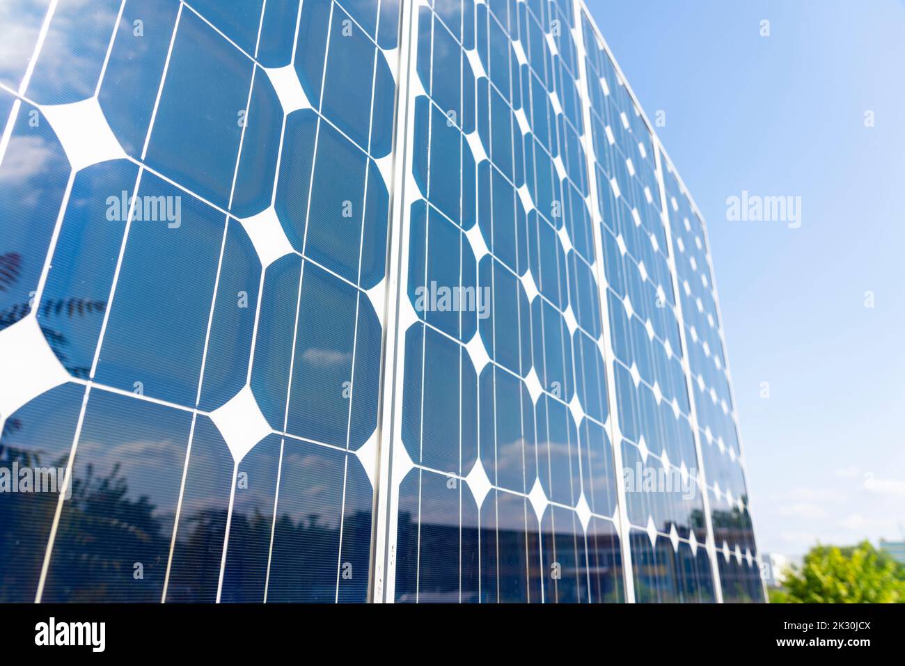 Clean shiny cells of solar panels Stock Photo - Alamy