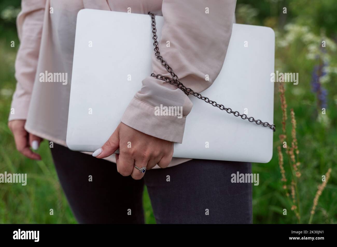 Chained woman hi-res stock photography and images - Alamy