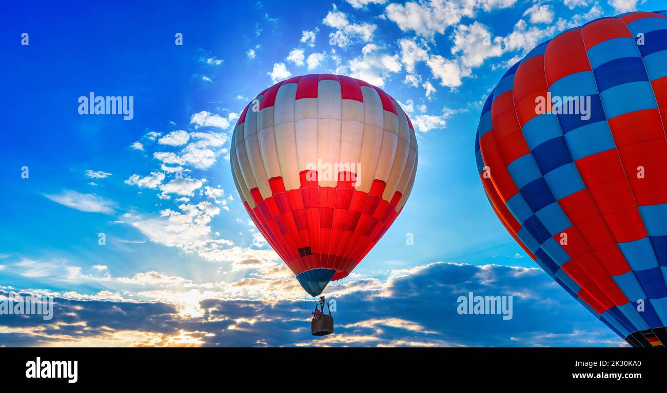 multi-colored balloon, balloon on the background of the blue sky ...