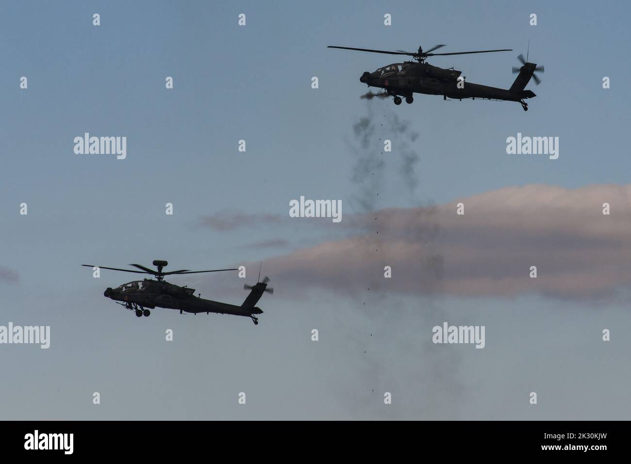 U.S. Army AH-64 Apache helicopters assigend to 12th Combat Aviation ...