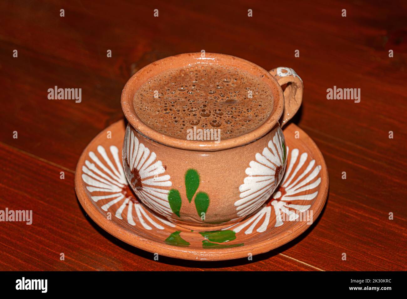 Native chocolate served in a clay mug Stock Photo - Alamy