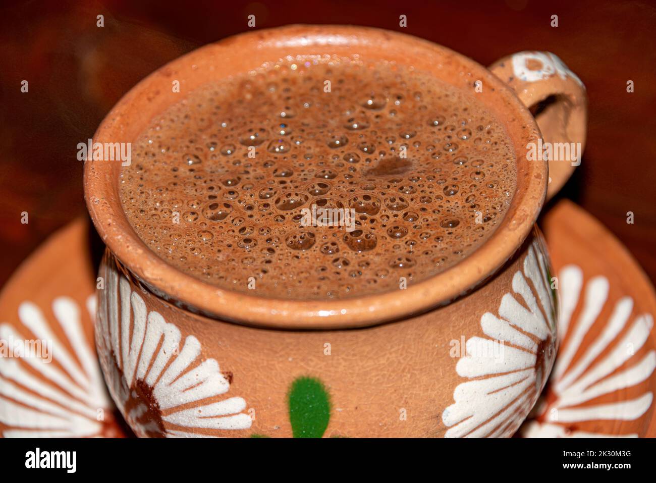 Native chocolate served in a clay mug Stock Photo - Alamy