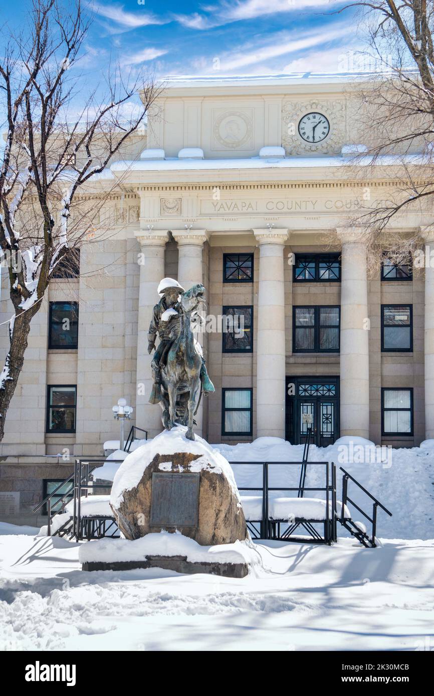 Snow in downtown Prescott Stock Photo - Alamy