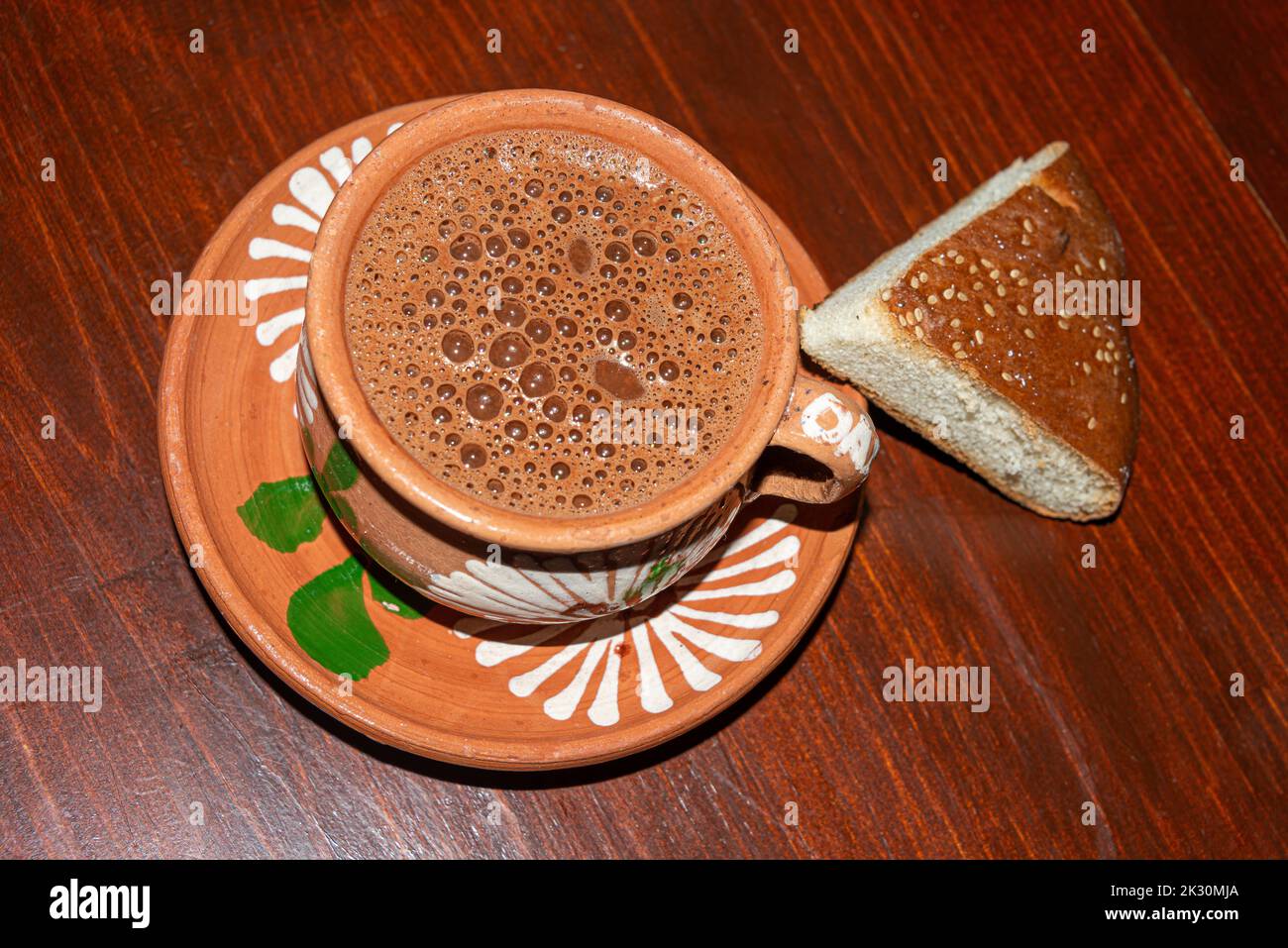 Native chocolate served in a clay mug Stock Photo - Alamy