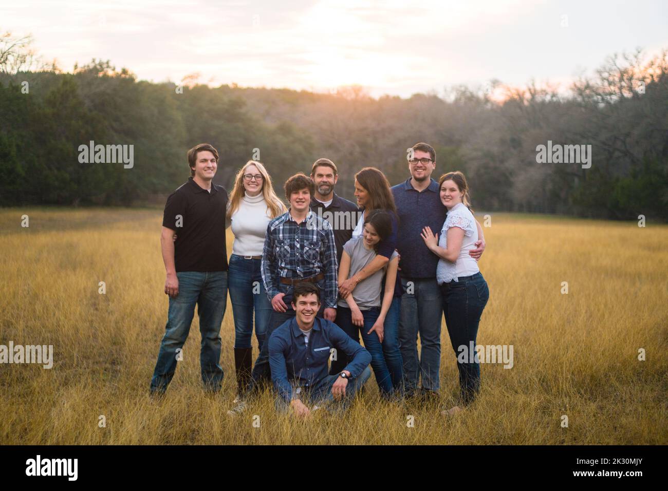 A Happy family outside Stock Photo - Alamy