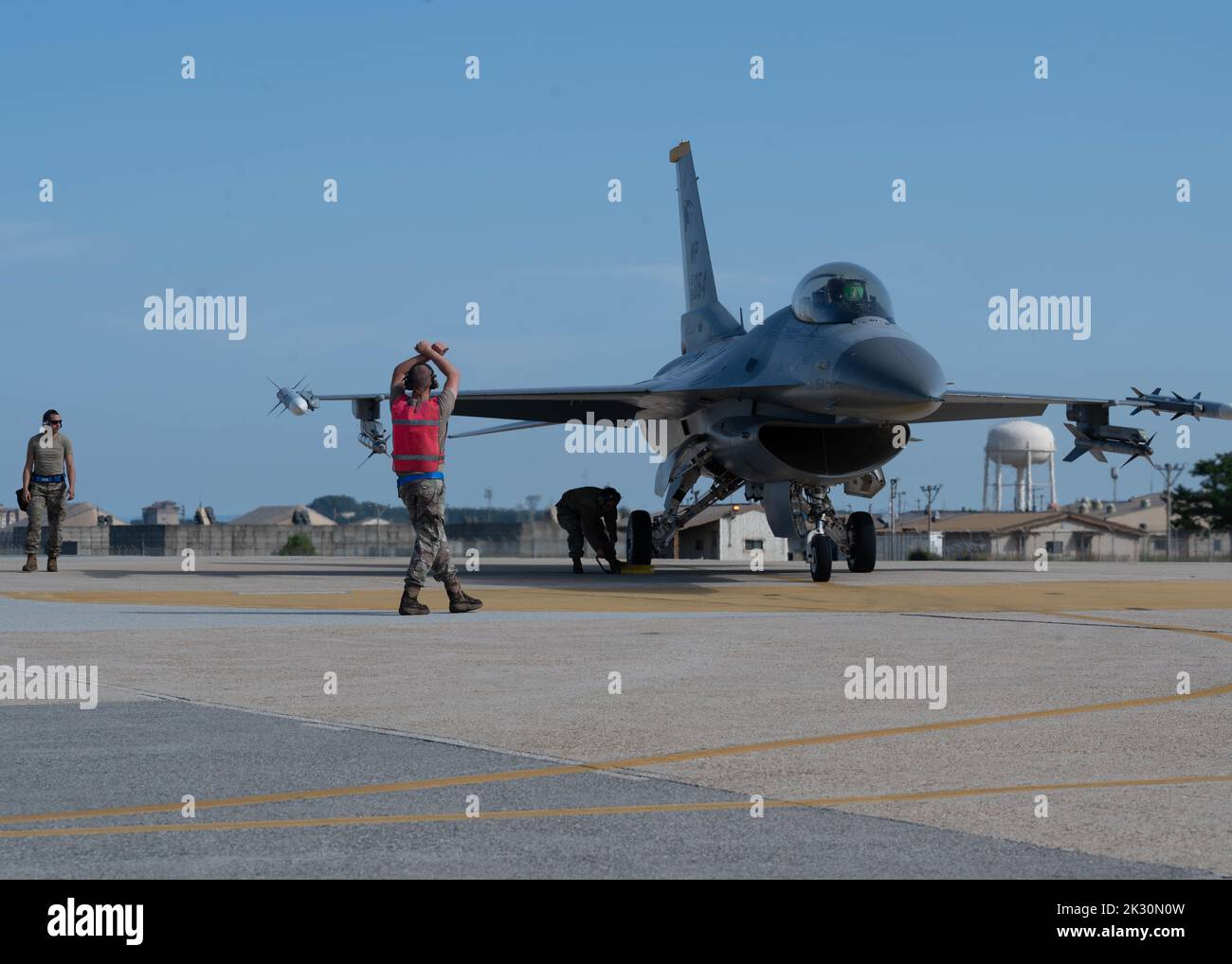 Maintenance Airmen with the 8th Fighter Wing perform pre-flight checks ...