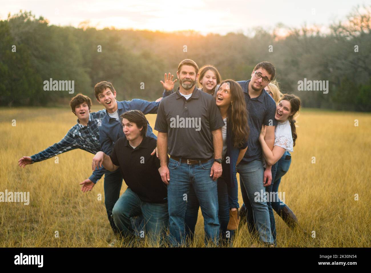 Silly and funny family photos Stock Photo - Alamy