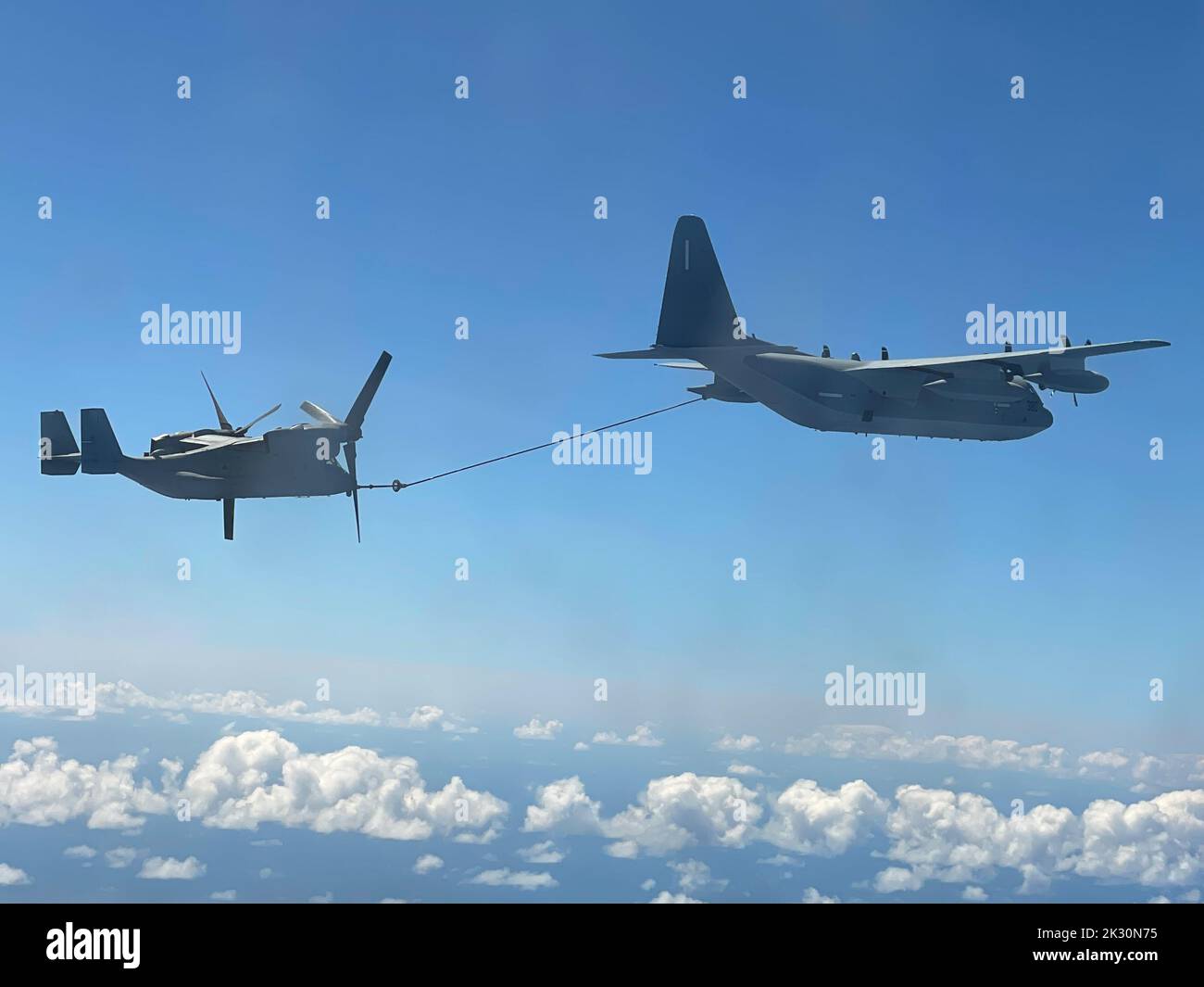 U.S. Marine Corps KC-130J Super Hercules with Marine Aerial Refueler ...