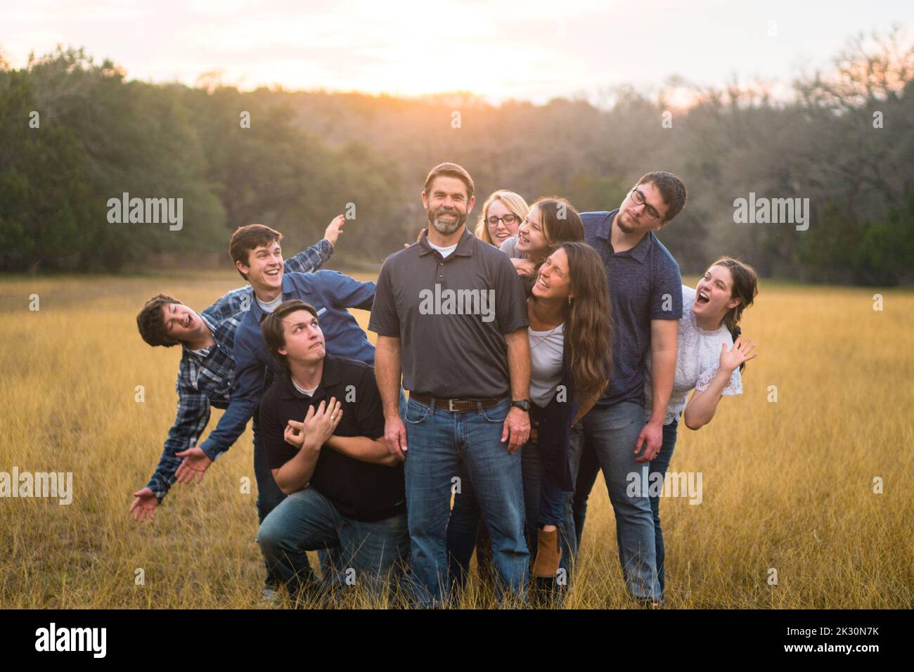 Silly and funny family photos Stock Photo - Alamy
